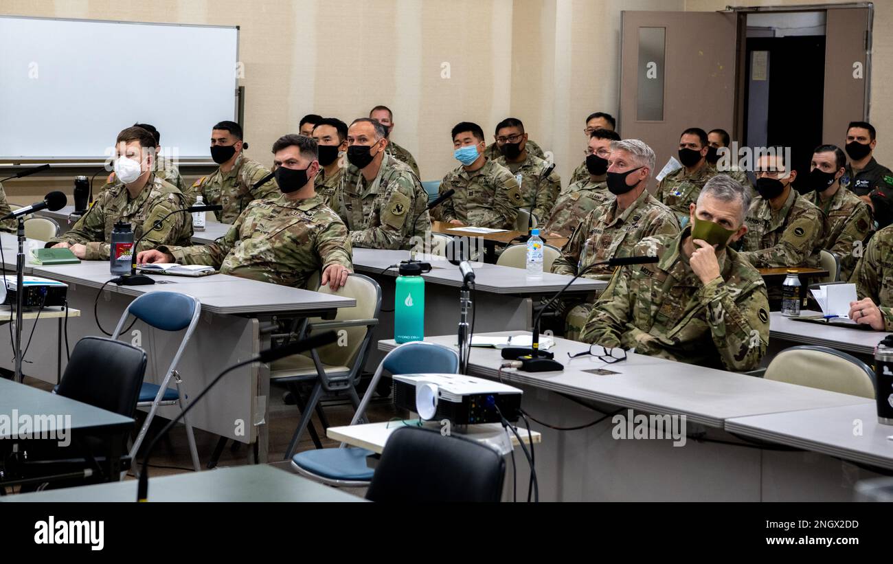 Members from the U.S. Army and the U.S. Air Force attend an academics ...