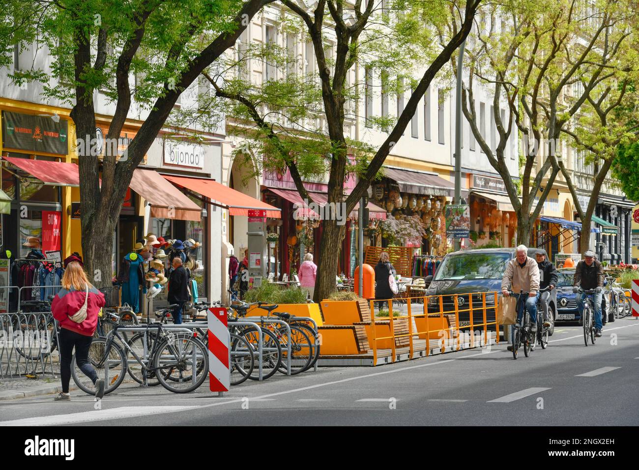 Parklets, Encounter Zone, Bergmannstrasse, Kreuzberg, Berlin, Germany ...