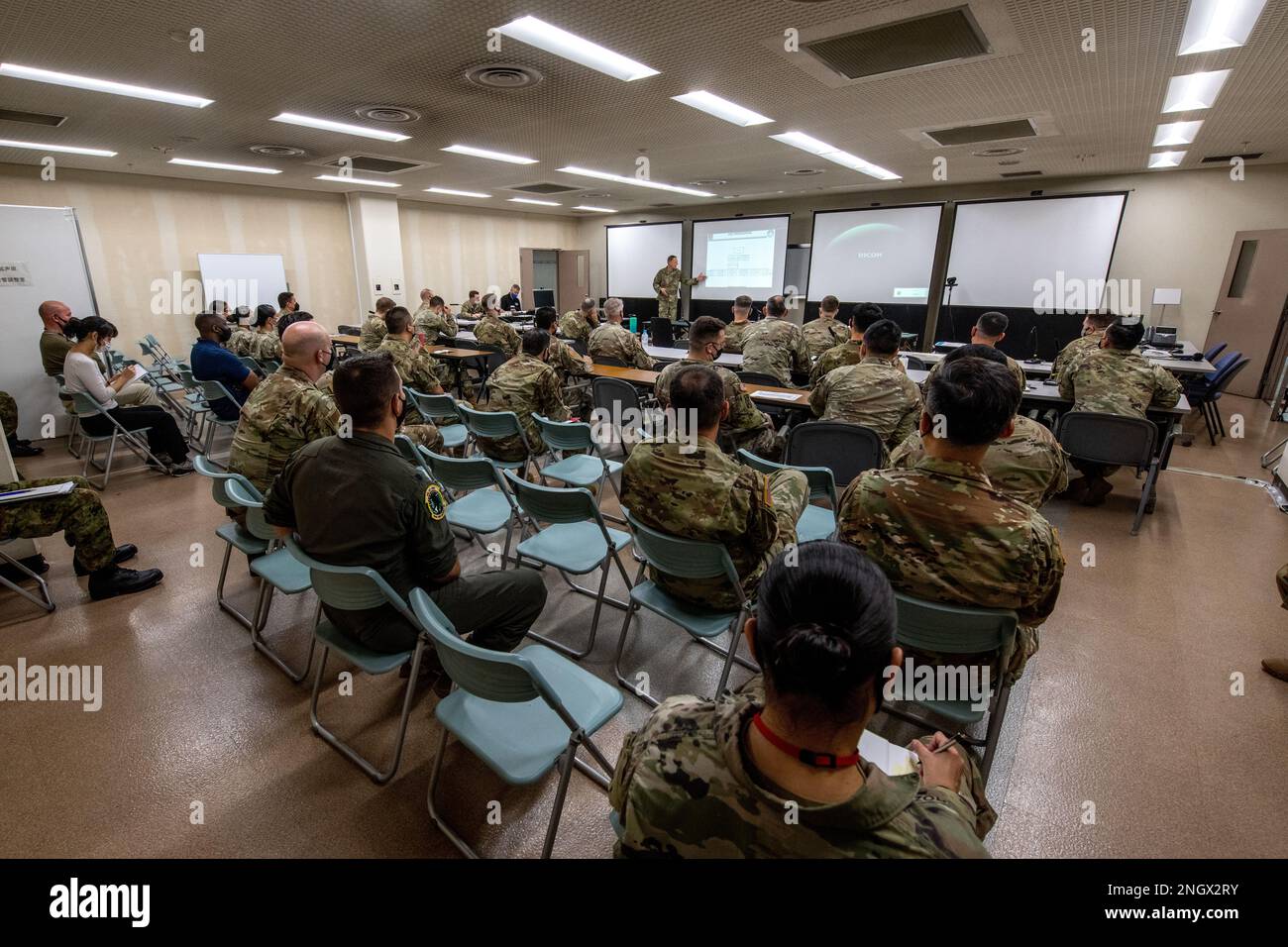 embers from the U.S. Army and the U.S. Air Force attend an academics ...