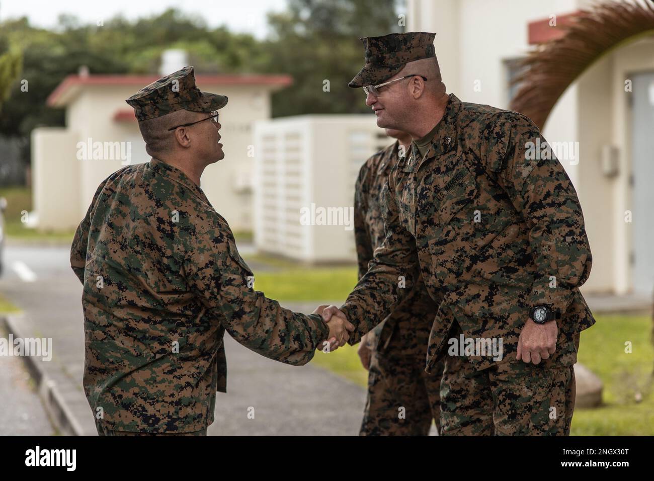 U.S. Marine Corps Col. Travis Gaines, 3rd Marine Logistics Group chief ...