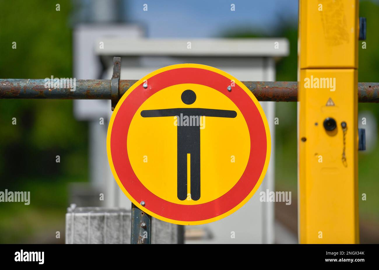 Railway track sign hi-res stock photography and images - Alamy