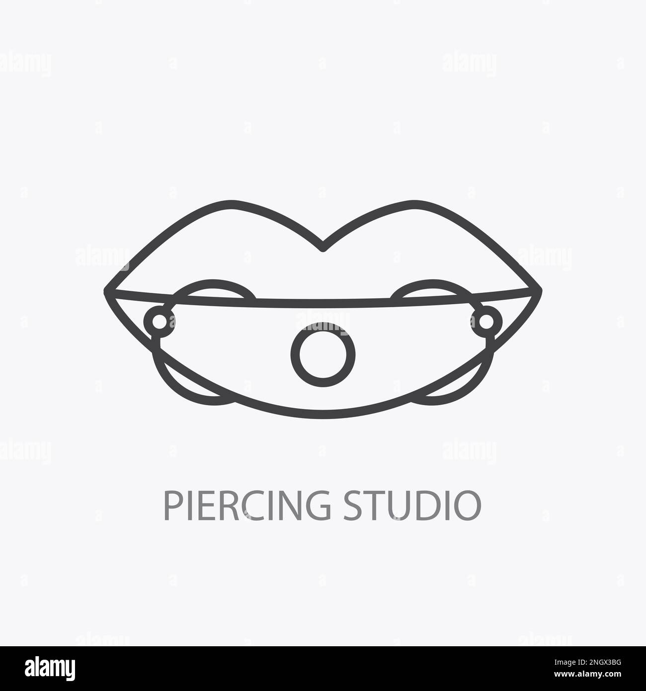 Piercing studio logo. Minimal Vector illustration Stock Vector Image ...
