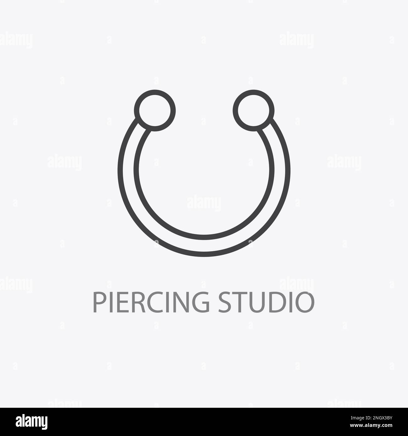 Piercing studio logo. Ring Minimal Vector illustration Stock Vector ...