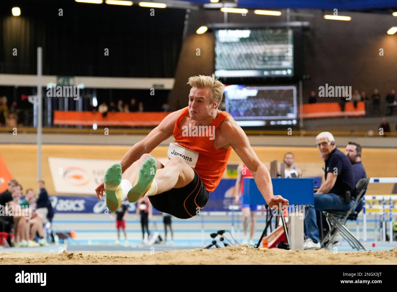 APELDOORN, NETHERLANDS - FEBRUARY 19: Sven Jansons competing on the ...