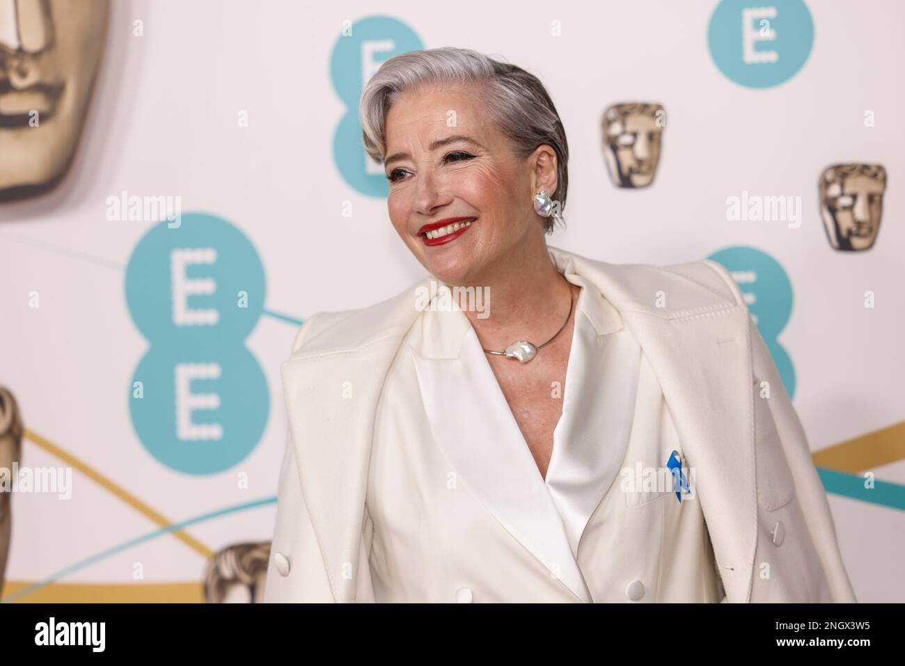 Emma Thompson poses for photographers upon arrival at the 76th British ...