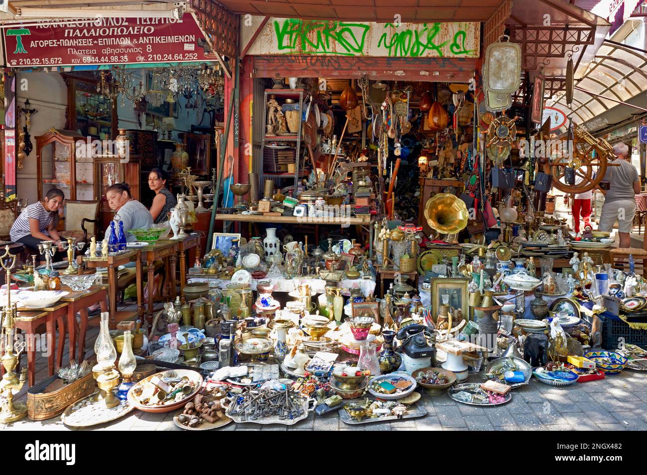 Athens Greece.The Flea Market at Monastiraki Stock Photo - Alamy