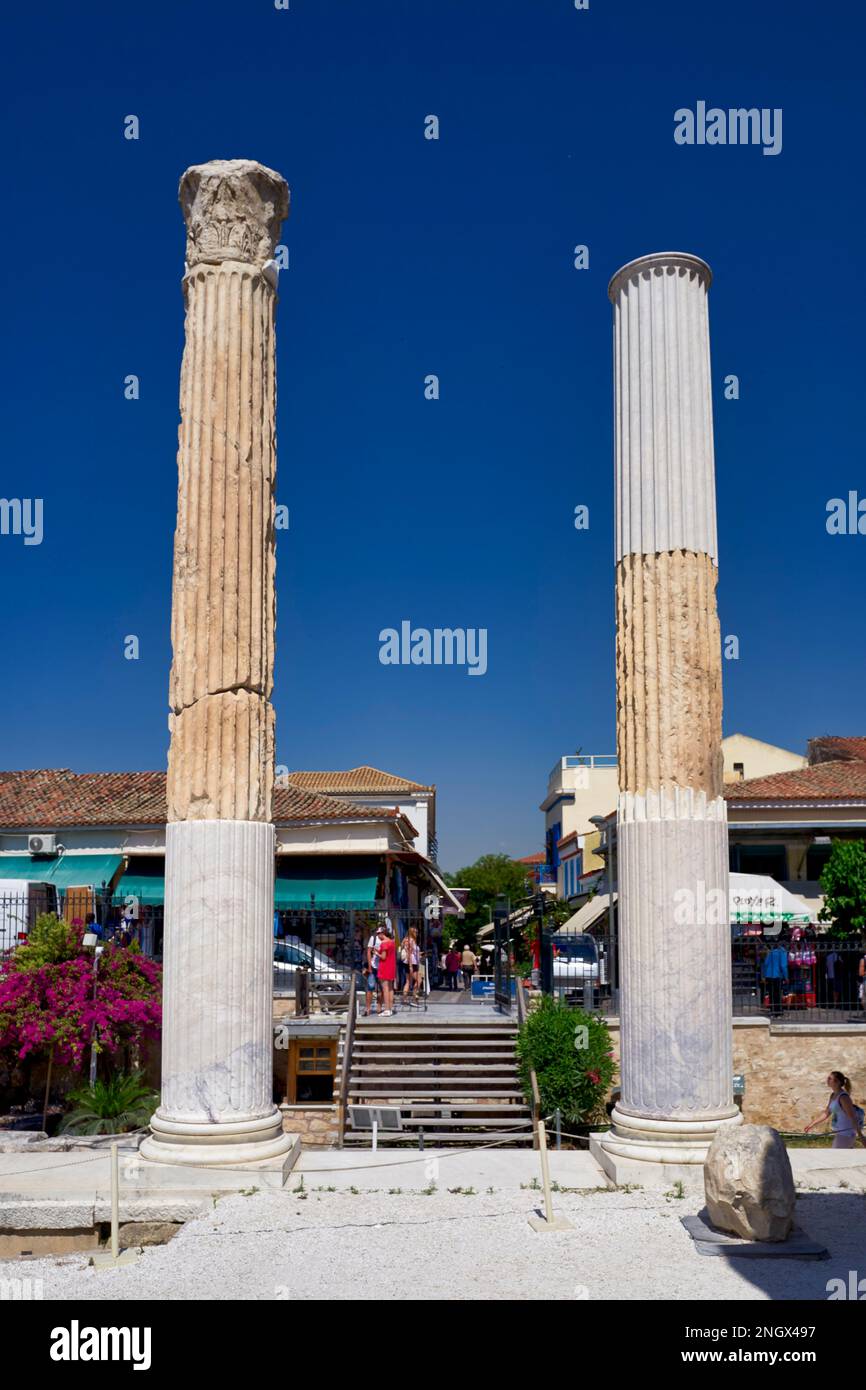 Athens Greece.The Hadrian's Library Stock Photo - Alamy
