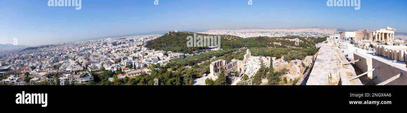 Athens Greece. From the Acropolis panoramic view over the city Stock ...