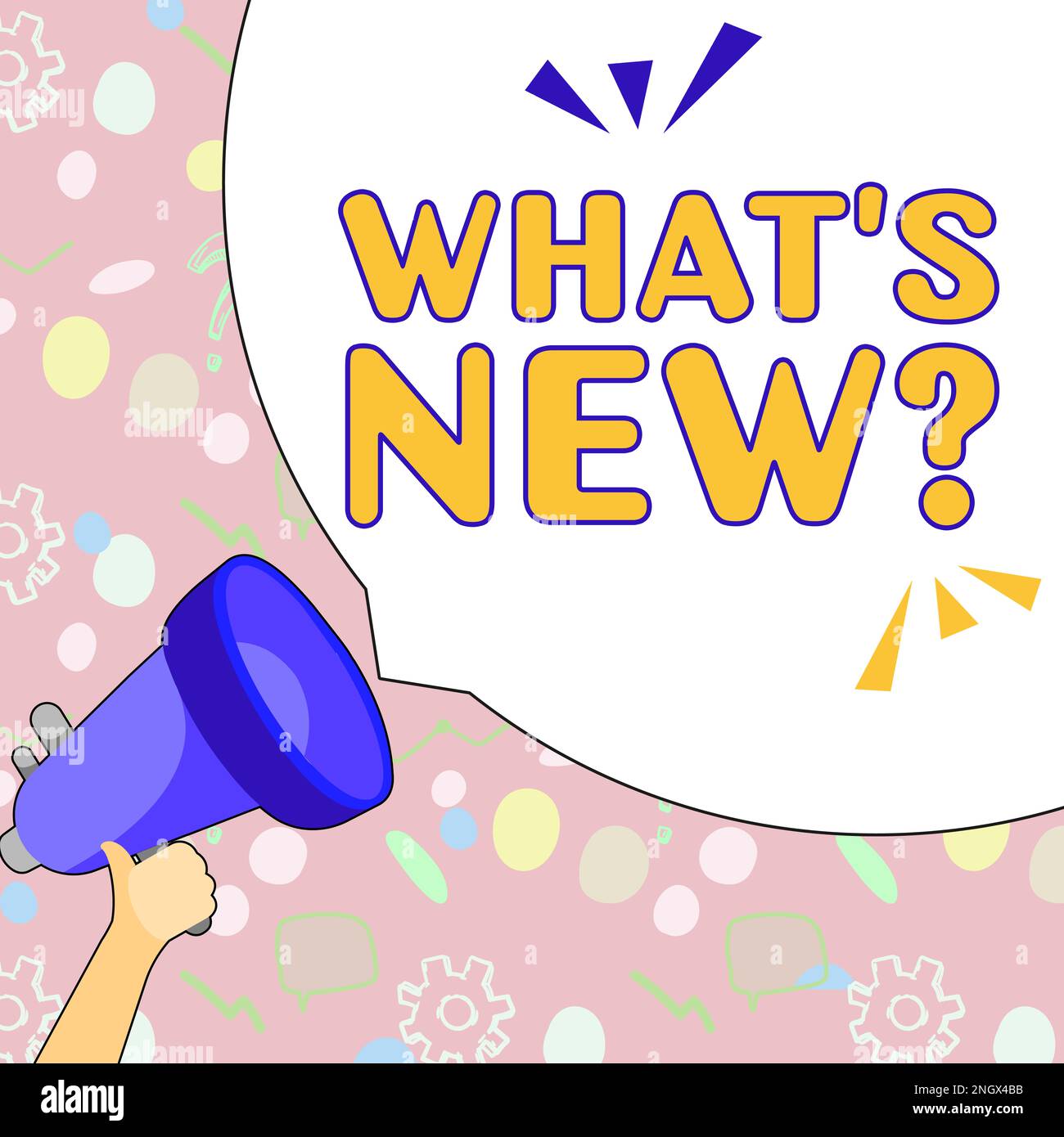 Text caption presenting What's New. Internet Concept Asking about ...