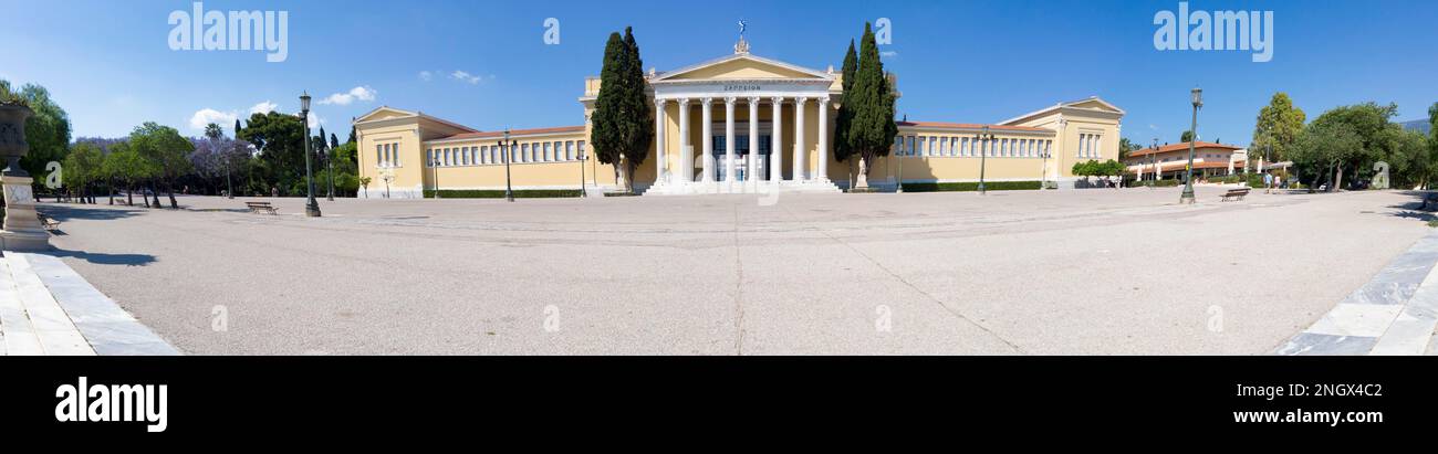 Athens Greece. Panoramic view of the Zappeio Hall, used as a conference ...