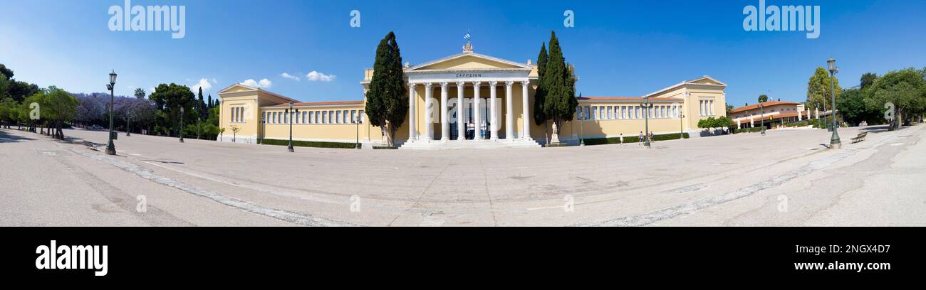 Athens Greece. Panoramic view of the Zappeio Hall, used as a conference ...