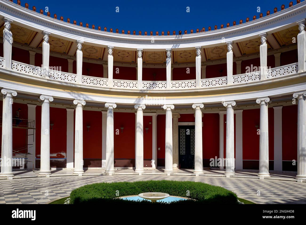 Athens Greece. The inner courtyard of the Zappeio Hall, now used as a ...
