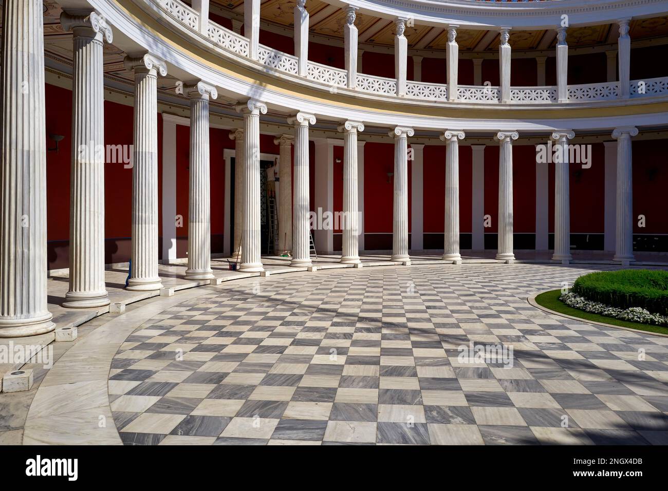 Athens Greece. The inner courtyard of the Zappeio Hall, now used as a ...