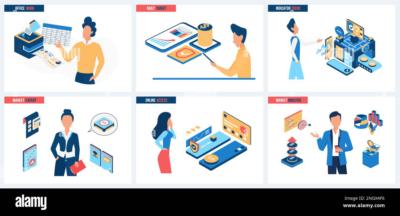 Analysis of market trends indicators, daily office work, online ...