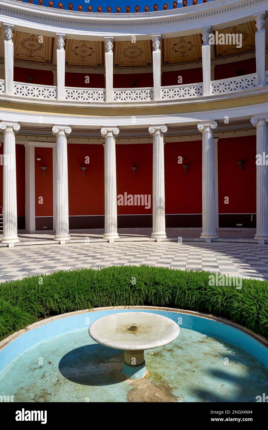 Athens Greece. The inner courtyard of the Zappeio Hall, now used as a ...