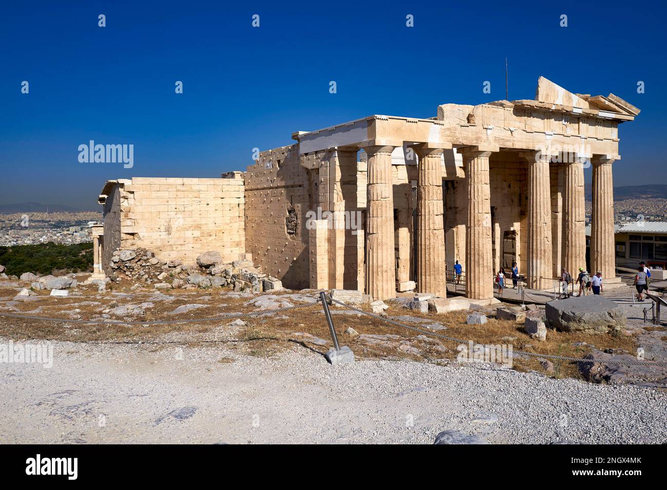 Athens Greece. Propylaea, the gate at the entrance of the Acropolis ...