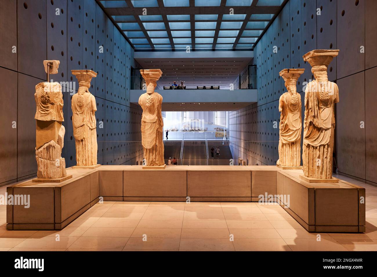 Athens Greece. The Acropolis Museum caryatids Stock Photo - Alamy