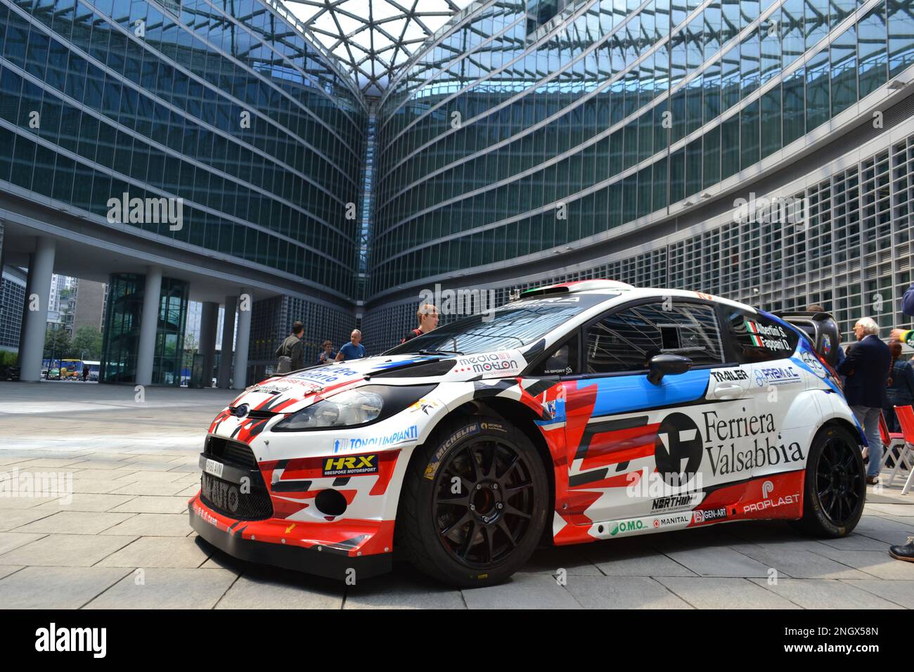 Exhibition of rally cars at the headquarters of the Lombardy region ...