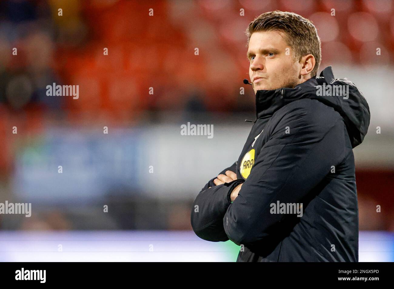 ROTTERDAM, NETHERLANDS - FEBRUARY 19: Fourth Official Jesse Rozendal ...