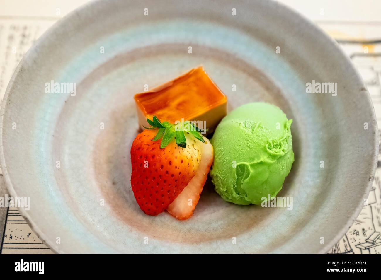 Itsukushima Miyajima Japan. Traditional green tea ice cream Stock Photo ...
