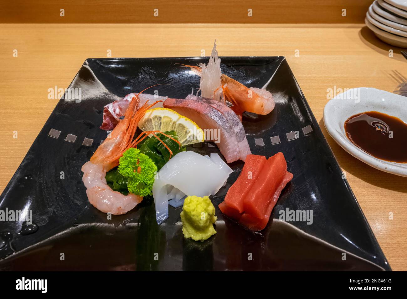 Hiroshima Japan. Traditional sashimi Stock Photo - Alamy