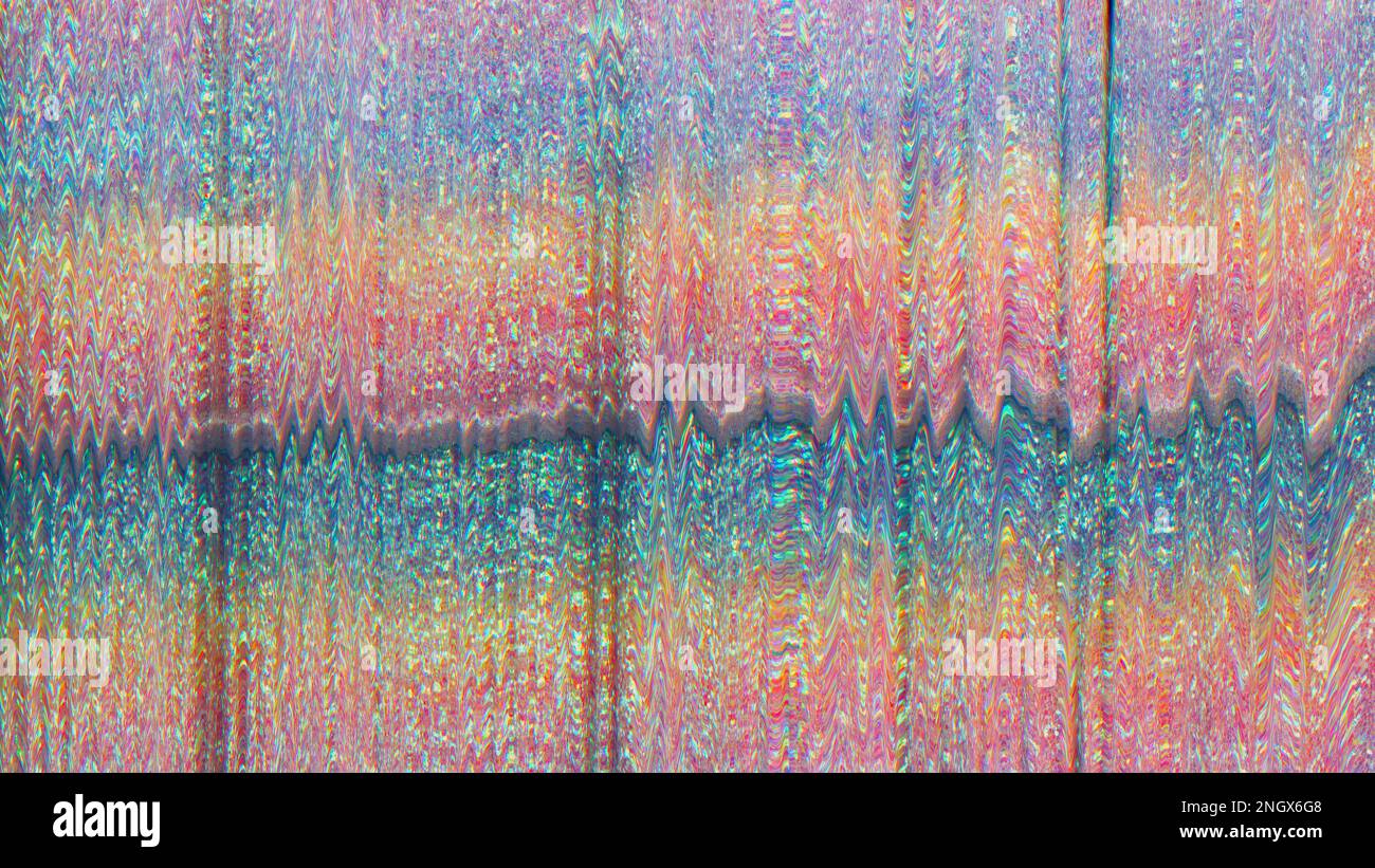 distorted screen signal error glitch lines Stock Photo - Alamy