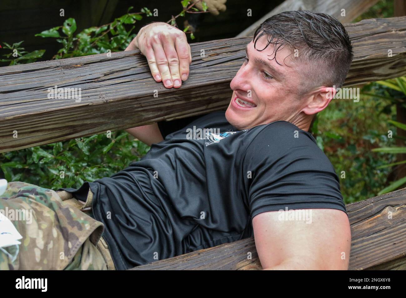 A U.S. Army Soldier assigned to 3rd Infantry Division navigates the ...