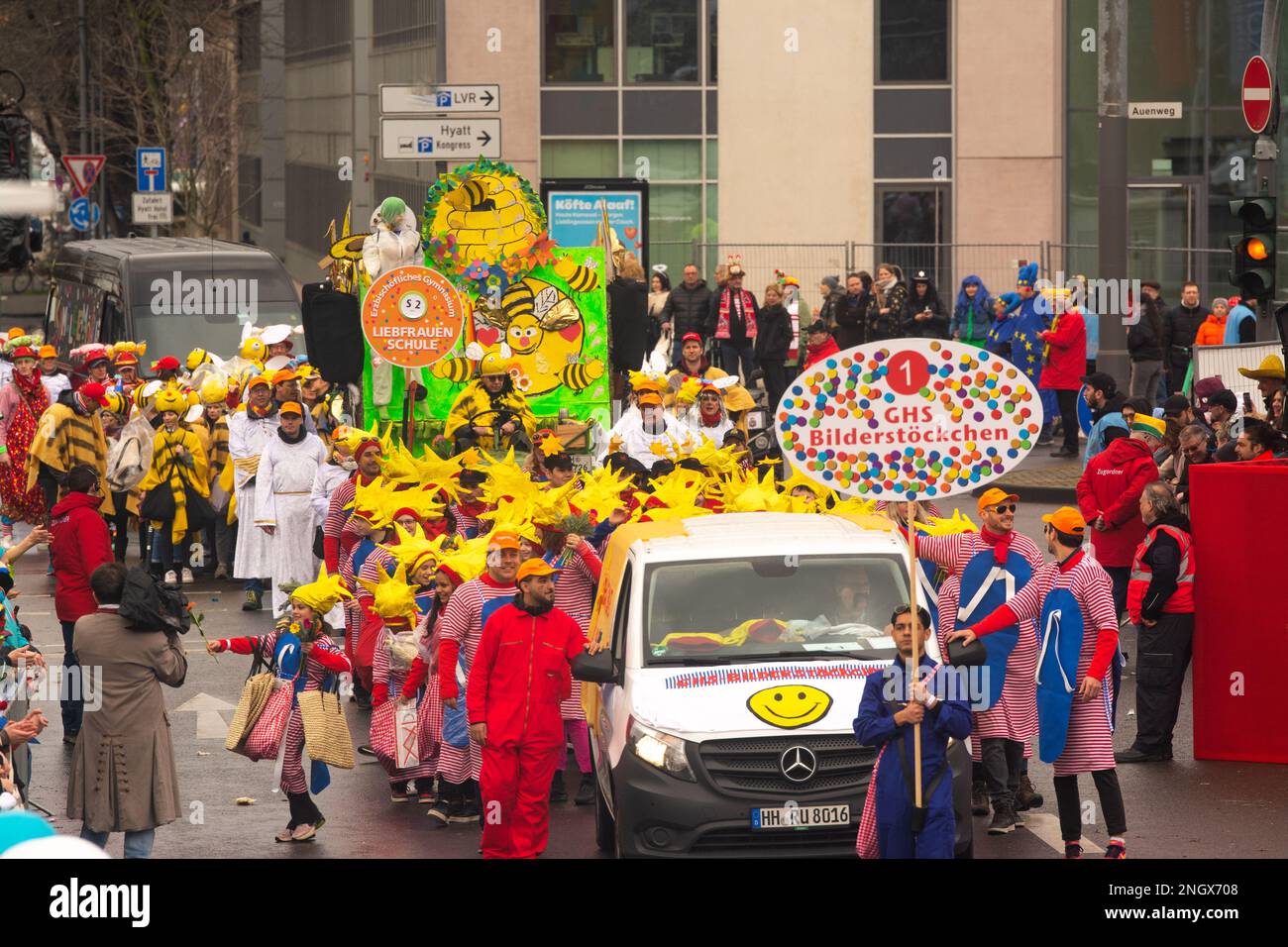 Cologne, Germany. 19th Feb, 2023. Revellers are celebrating during the ...