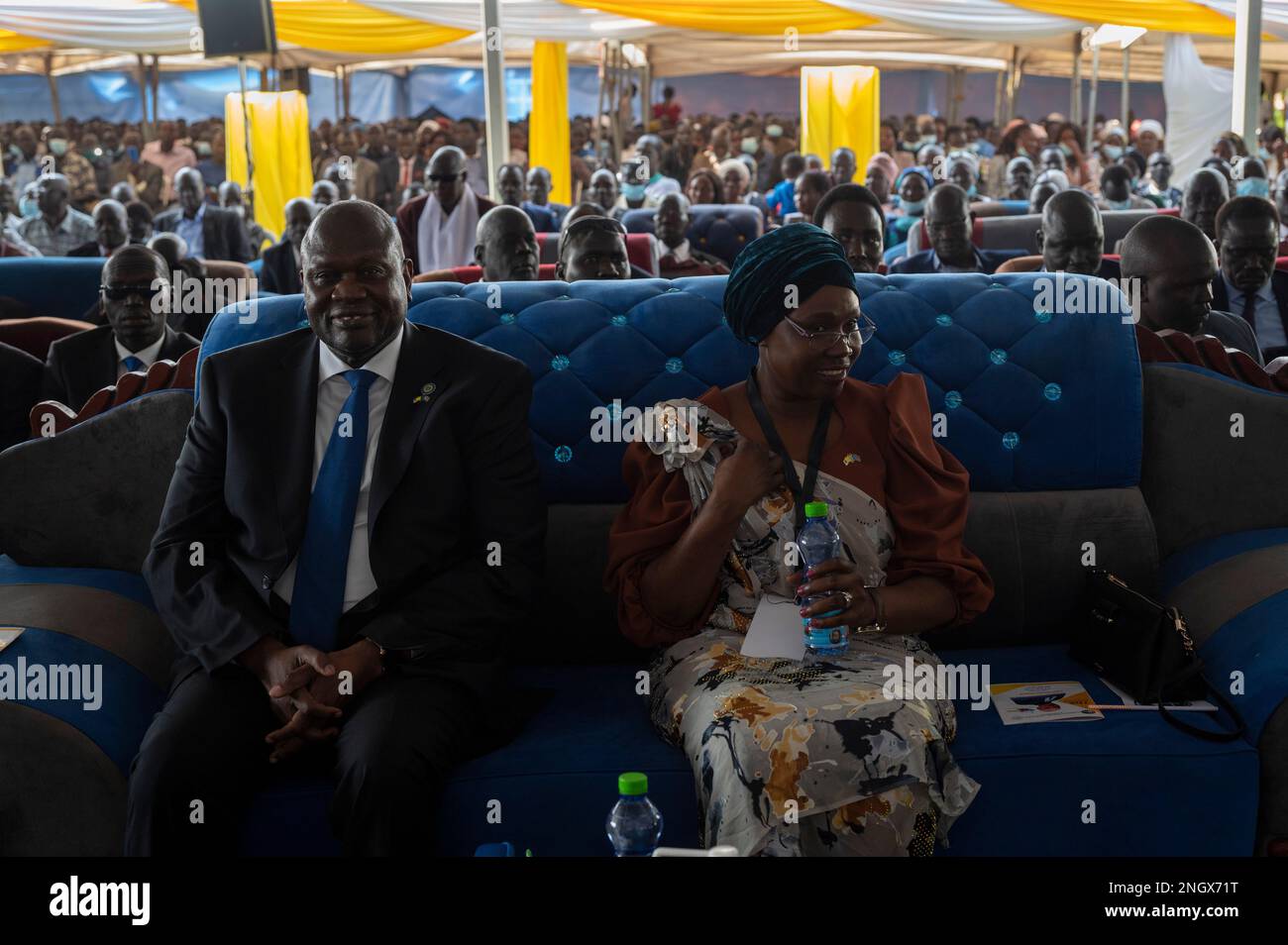 Friday February 3rd 2023: Juba South Sudan. Left - First Vice President ...