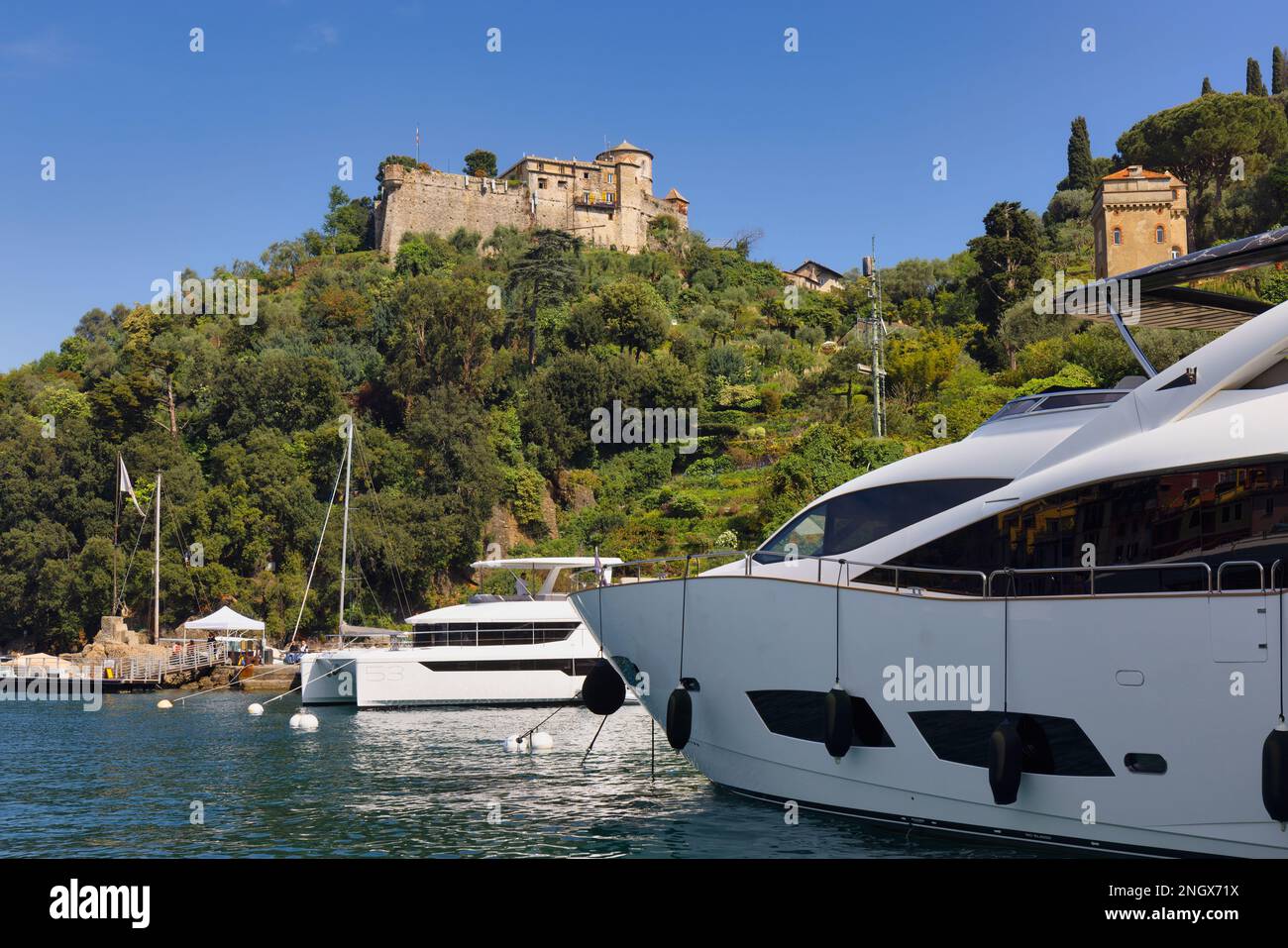 Portofino, Genoa Province, Liguria, Italian Riviera, Italy. The buiding ...