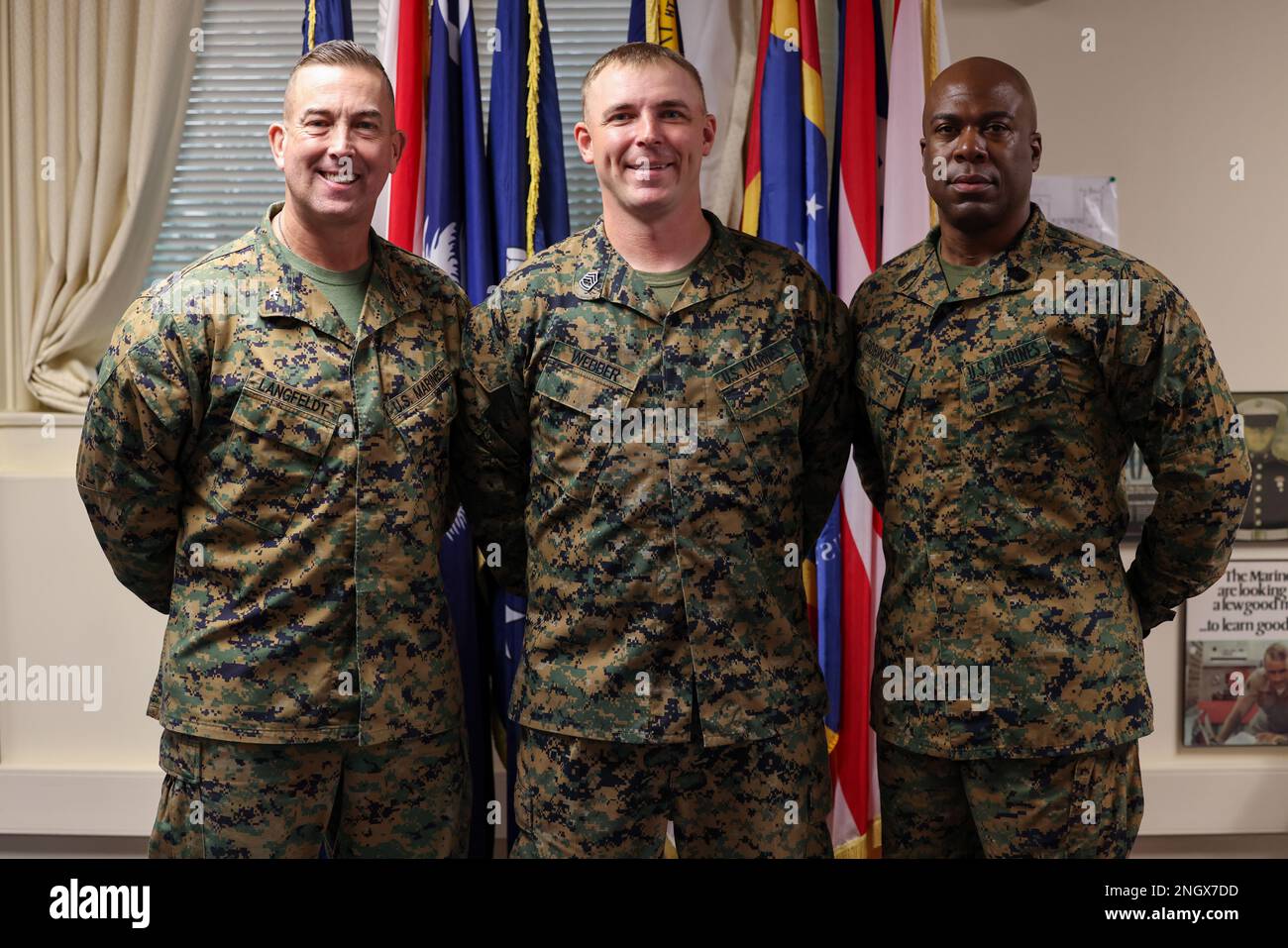 From left, U.S. Marine Corps Col. Lance J. Langfeldt, 6th Marine Corps ...