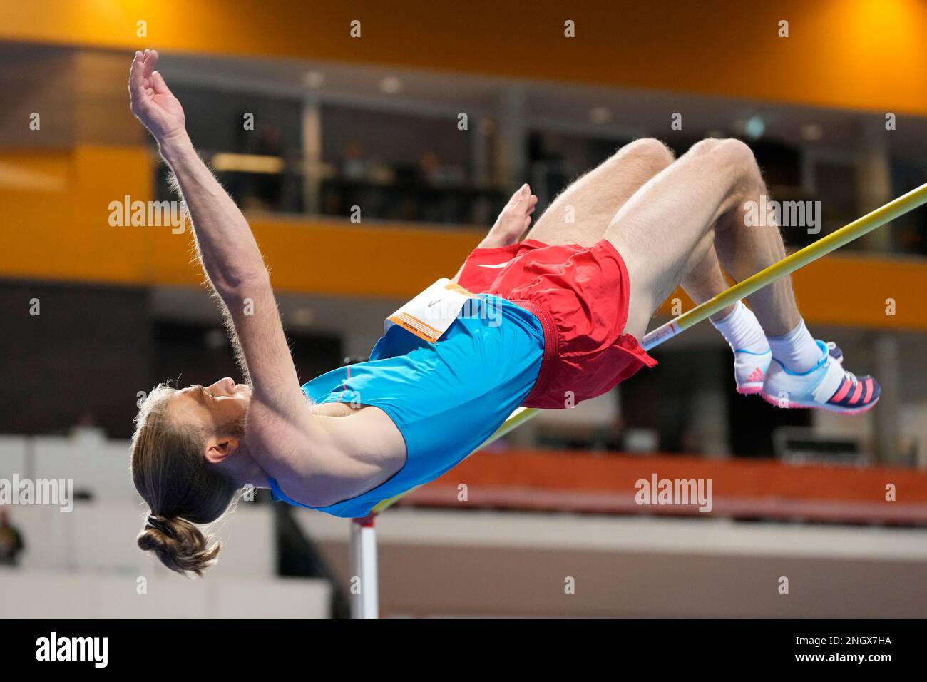 APELDOORN, NETHERLANDS - FEBRUARY 19: Douwe Amels competing on the High ...