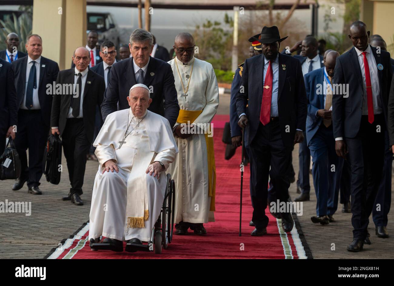 Friday February 3rd 2023: Juba South Sudan. The Pope with President ...