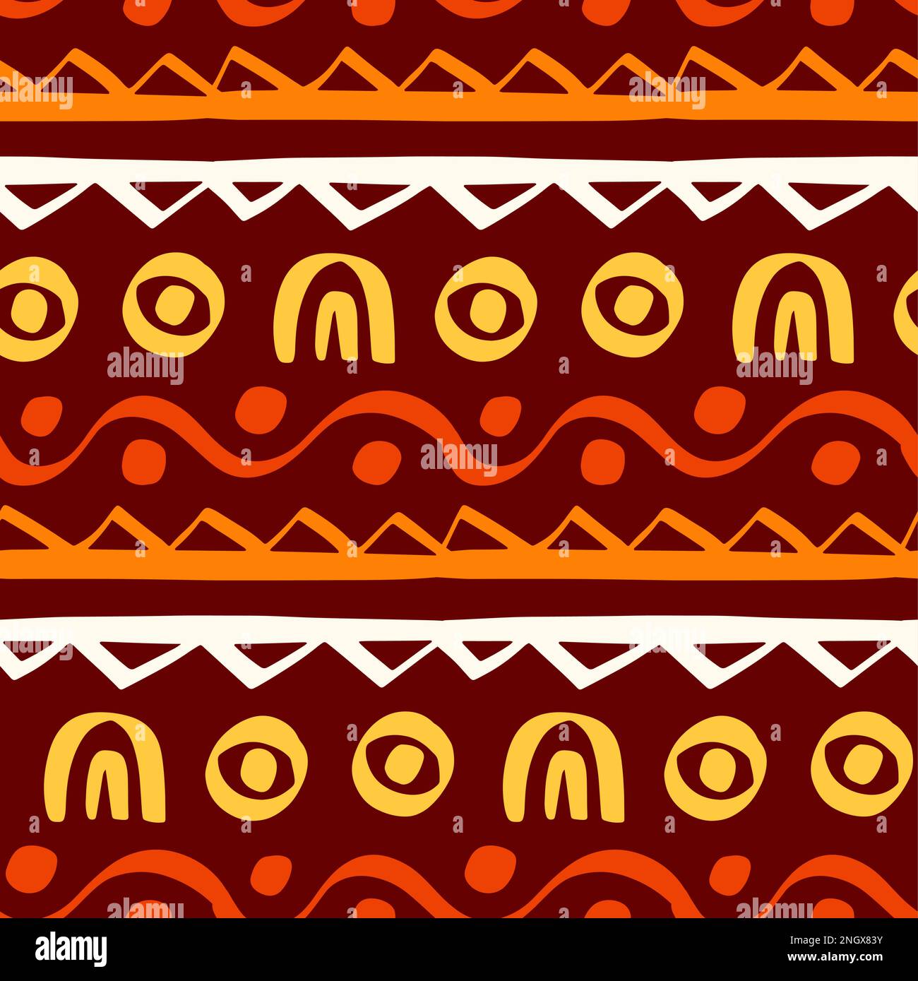 African seamless pattern. Ethnic geometric background texture Stock ...