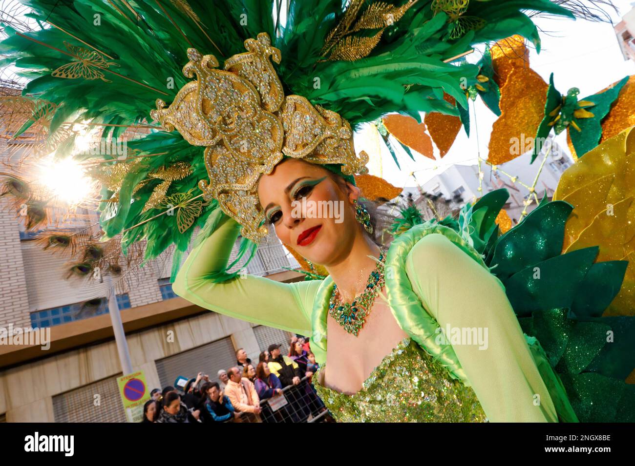 A comparsa during the first big parade of comparsas and floats of the ...