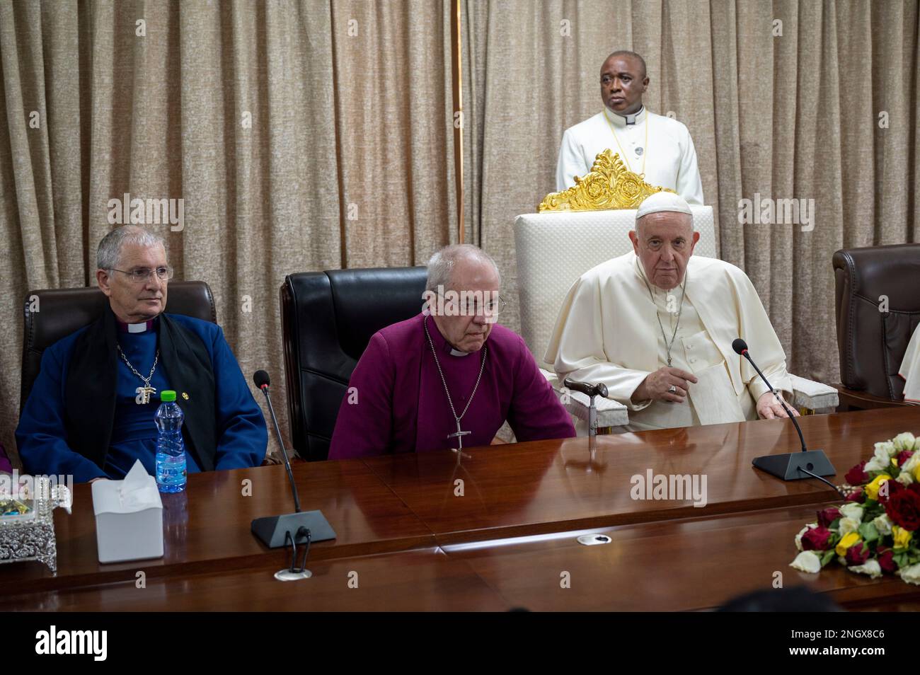 Friday February 3rd 2023: Juba South Sudan. The Pope arrives in Juba ...
