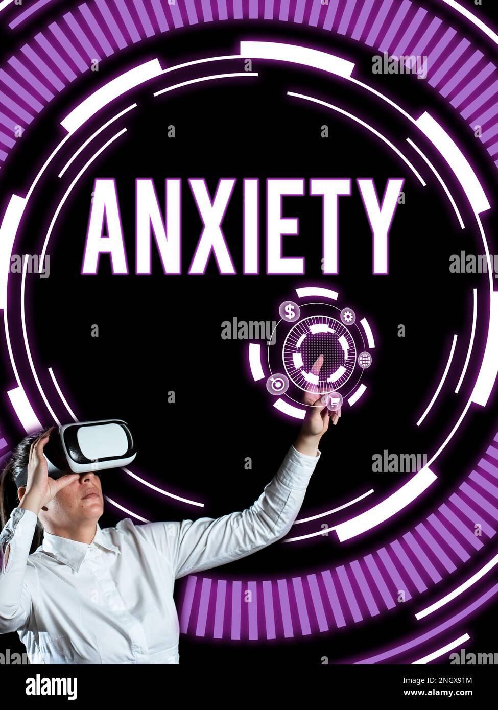 Conceptual display Anxiety. Business showcase Excessive uneasiness and ...