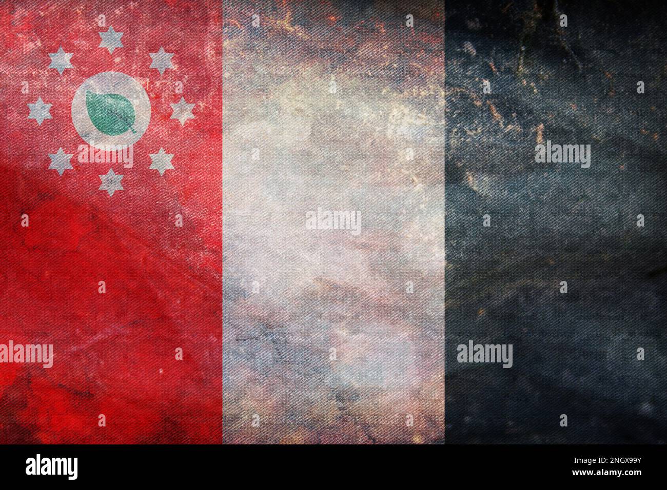 retro flag of Indigenous Australian peoples Meriam people with grunge ...