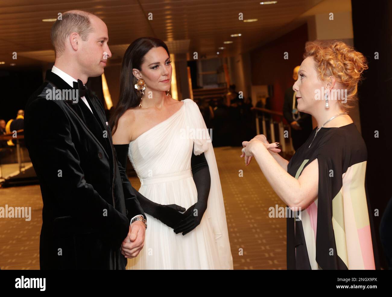The Prince and Princess of Wales speak to Anna Higgs, Chair of the Film ...