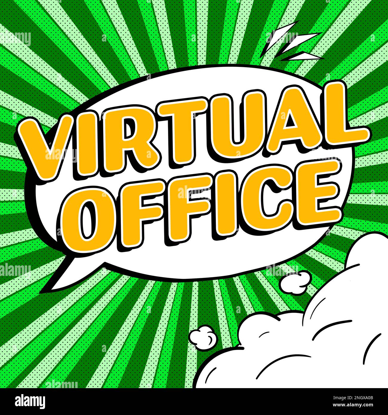 Hand writing sign Virtual Office. Conceptual photo Mobile work ...
