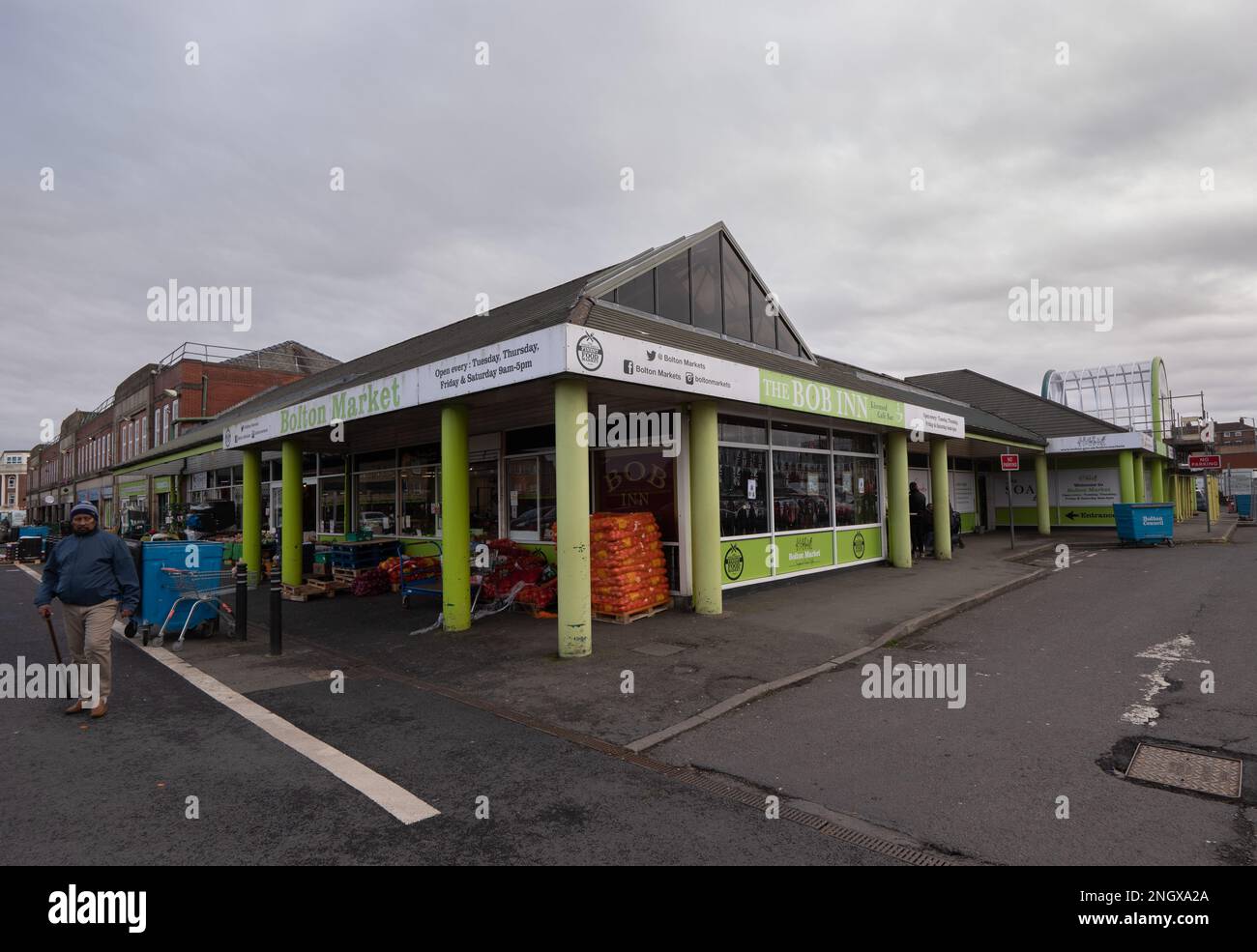 Bolton Market.Bolton. Nothern UK town which is suffering from post ...