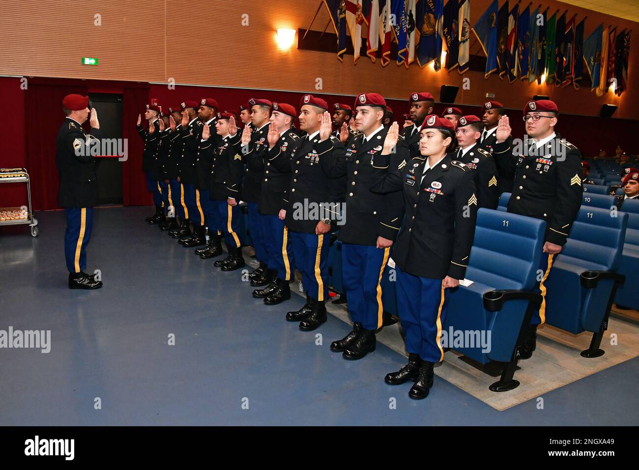 U.S. Army Paratroopers assigned to 54th Brigade Engineer Battalion ...