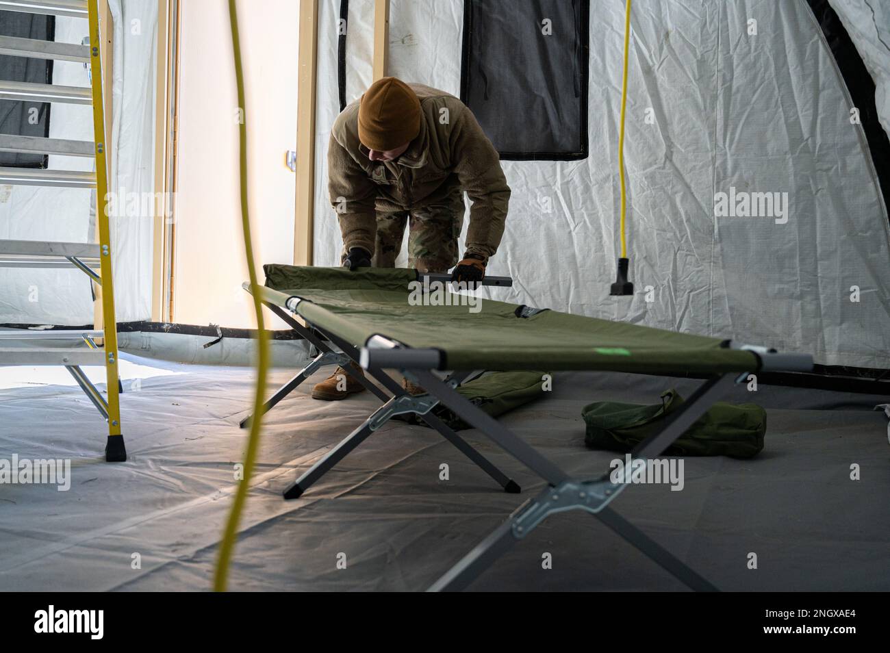U.S. Air Force Technical Sgt. Leonard McDonald, a carpenter with the ...