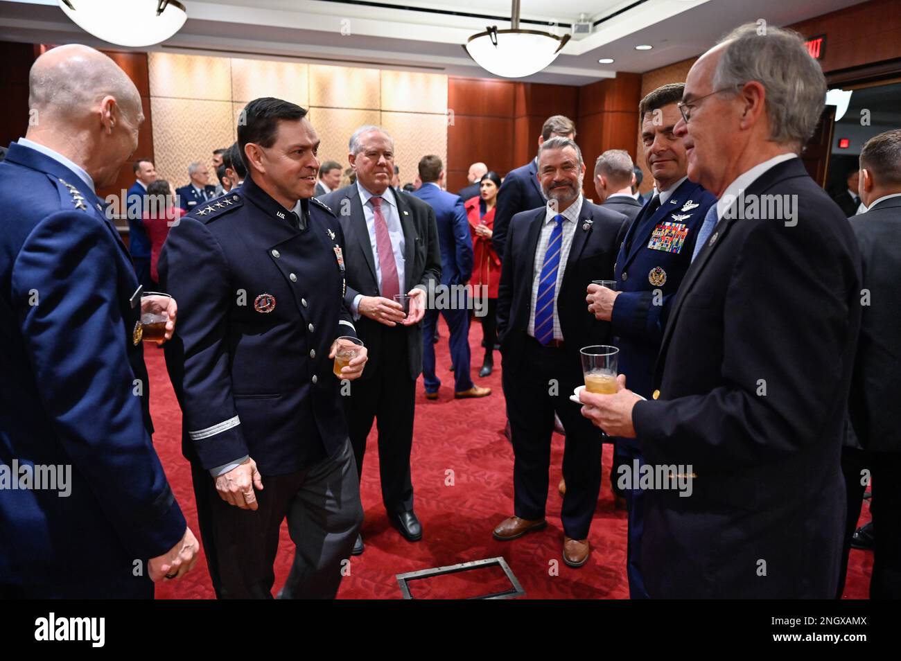 Chief of Space Operations Gen. Chance Saltzman, second from left ...