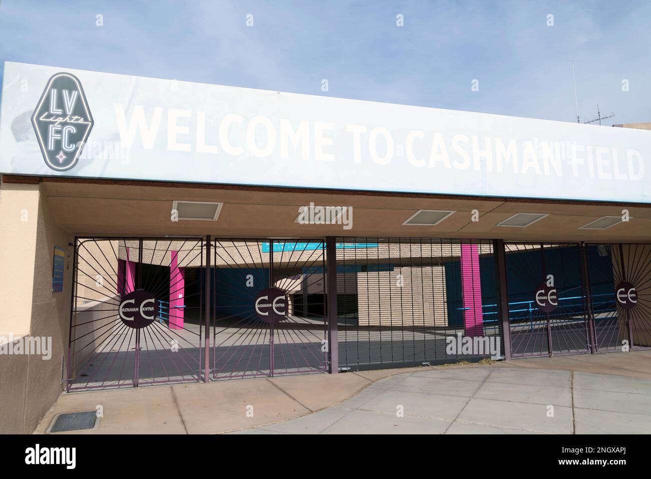 The entrance to Cashman Field, Friday, Feb. 3, 2023, in Las Vegas. The ...