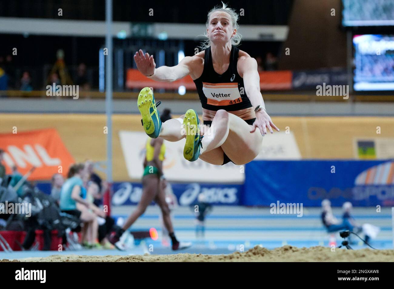 Anouk vetter competing on the long jump women hi-res stock photography ...
