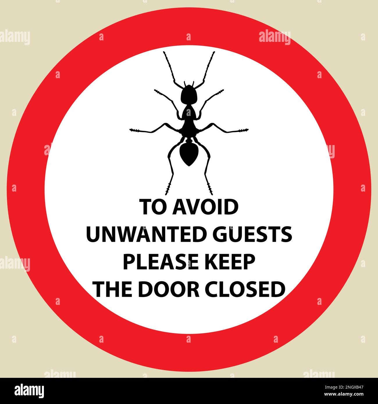 Sticker with Warning sign insect icon ant. Ant Silhouette Vector Stock ...