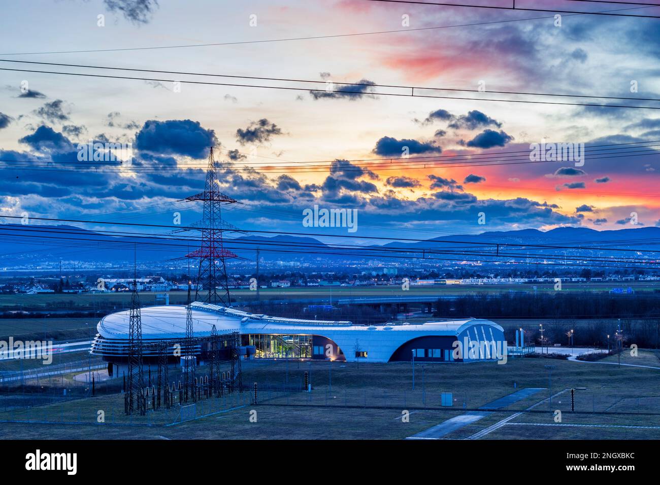 Wien, Vienna: S1 highway and Substation Vienna Southeast of Austrian ...