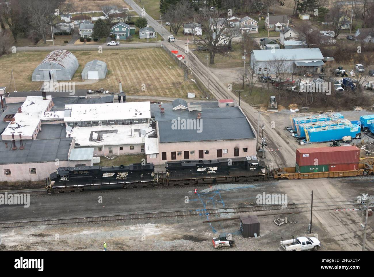 East Palestine, OH, USA. 19th Feb, 2023. View of East Palestine, Ohio ...