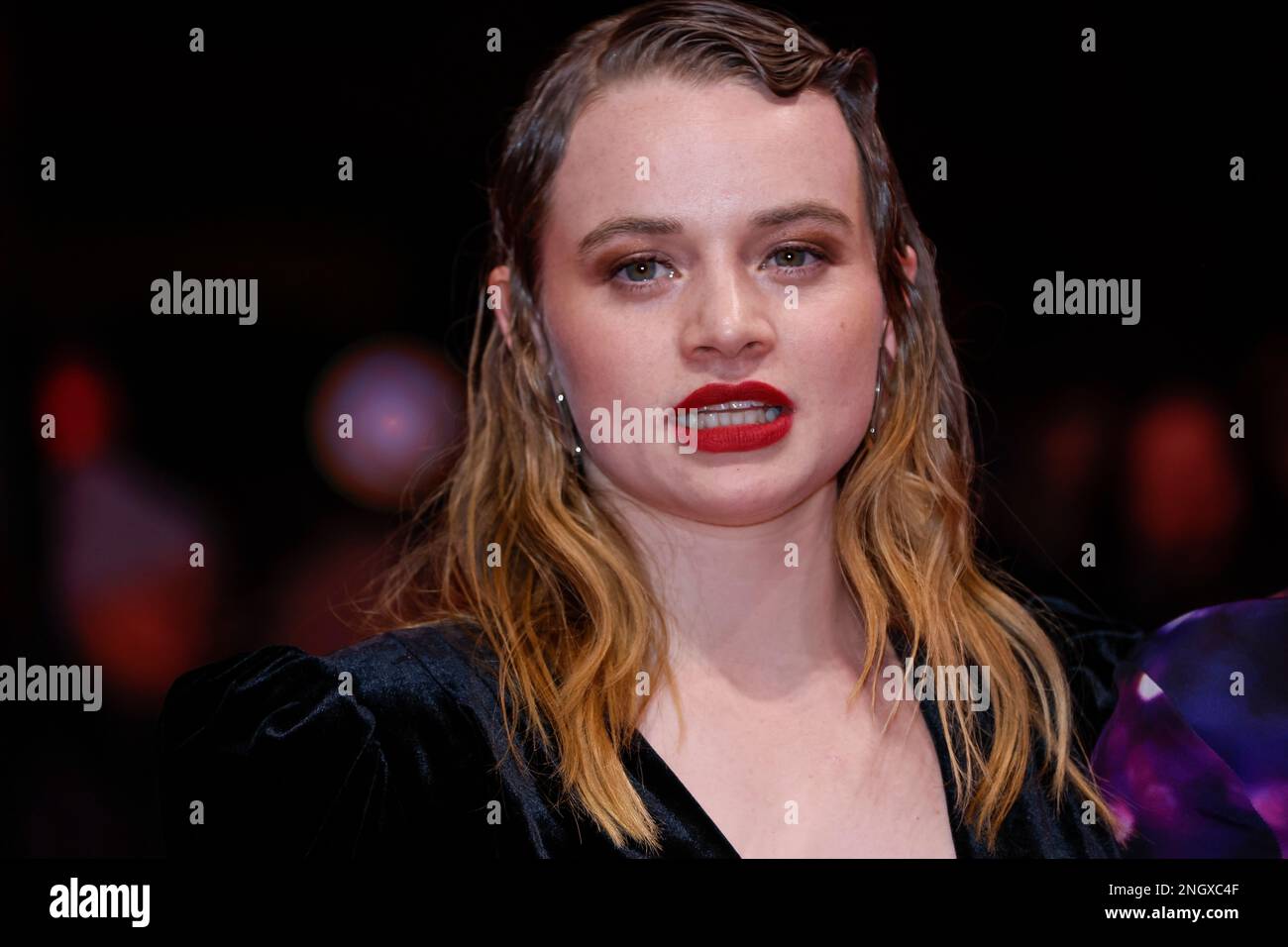 Luna Wedler poses for photographers at the premiere for the film ...